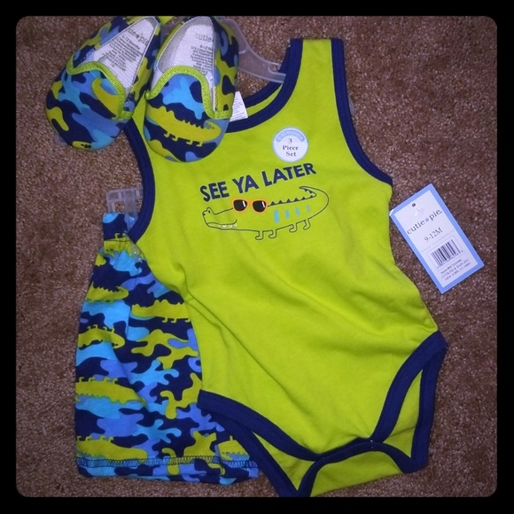 cutie pie | Matching Sets | Nwt 3 Piece Alligator Set | Poshmark
